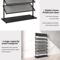 China Mesh Shelf Floor Stone Sample Display Rack Granite Sample Display Stands H140cm for sale