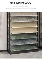 China Mesh Shelf Floor Stone Sample Display Rack Granite Sample Display Stands H140cm for sale