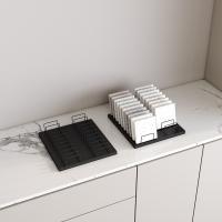 China All In One Stone Display Stand White  Multi Row Quartz Display Rack Sample Holder for sale