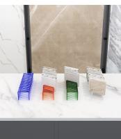 China Tabletop Acrylic Stone Display Stand  Tile Display Stand Rack Plate Organizer 10 Slots for sale