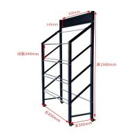 China Sink Metal Display Rack Double Slot Stainless Steel Store Shelving Units For Kitchen for sale