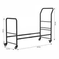 China Heavy Duty Iron Display Stand 43.3 Inch  Transport Trailer Rolling  Car Tire Display Stand for sale