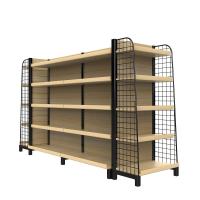 China Wooden 1800mm Gondola Shelving Stand Display Rack Supermarket Gondola Shelves for sale