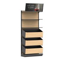 China Red Wine Bottle Wooden Display Stands 2000mm Wooden Wine Shelf For Liquor for sale