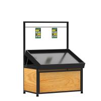 China Fruits Vegetables Wooden Display Stands 1650mm Supermarket Wood Risers For Display for sale