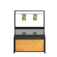 China Fruits Vegetables Wooden Display Stands 1650mm Supermarket Wood Risers For Display for sale