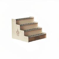 China Custom MDF Wooden Display Stands 500mm Essential Oils Countertop Display Rack for sale