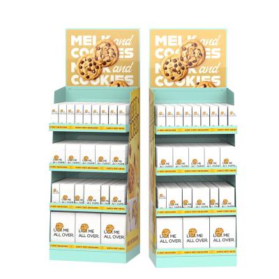 China Retail Supermarket Snack Display Stand Glossy Custom Point Of Sale Displays for sale