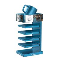 China Sturdy Plastic Point Of Sale Display Stands Coffee Display Rack Cup Holder Stand Green for sale