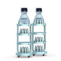 China Bottle Shape Bathroom  POP POS Display Stand For Juice Display Rack for sale
