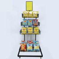 China Bakery Snack Wire Storage Racks Metal Wire Shelving With Wheels Aluminum Iron for sale