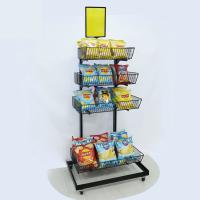 China Bakery Snack Wire Storage Racks Metal Wire Shelving With Wheels Aluminum Iron for sale