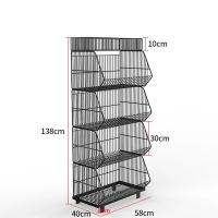 China High Toughness Steel Wire Shelving 1380mm  5 Tier Metal Shelf For Storage for sale