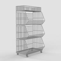 China High Toughness Steel Wire Shelving 1380mm  5 Tier Metal Shelf For Storage for sale