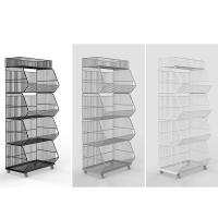 China High Toughness Steel Wire Shelving 1380mm  5 Tier Metal Shelf For Storage for sale