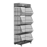China High Toughness Steel Wire Shelving 1380mm  5 Tier Metal Shelf For Storage for sale