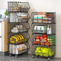 China 80.5CM Removable Metal Wire Storage Rack  Kitchen Shelf Display For Retail for sale