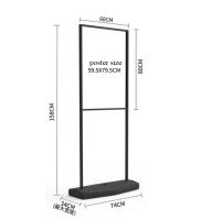 China Outdoor Metal Display Poster Stand Floor Standing Sign Holder With Watering for sale