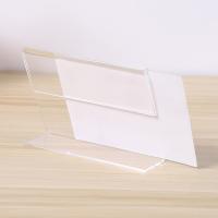China L Style Retail Poster Display Rack 2.5mm Transparent Back Retail Sign Holders For Racks for sale