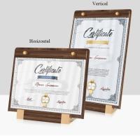 China Slanted Wooden Countertop Retail Display Racks A4 A5 A6  Collapsible Signage for sale