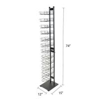 China 12-Shelves Hat Display Stand with Metal Base and Customizable Size for Sportswear Stores for sale