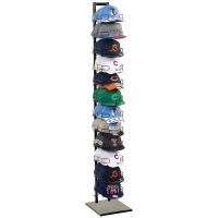 China 12-Shelves Hat Display Stand with Metal Base and Customizable Size for Sportswear Stores for sale