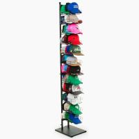China 12-Shelves Hat Display Stand with Metal Base and Customizable Size for Sportswear Stores for sale