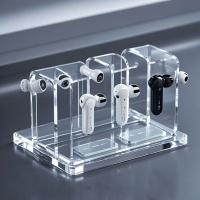 China Custom High Clear Acrylic Bluetooth Headphone Display Stand for Sports Wireless Headset for sale