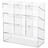 China Customized Acrylic Storage Rack Nine-grid Acrylic Display box for Figurines and Cosmetics Badge Display Rack for sale