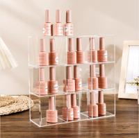 China Customized Acrylic Storage Rack Nine-grid Acrylic Display box for Figurines and Cosmetics Badge Display Rack for sale