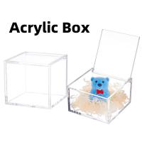 China Custom Size Acrylic Figure Box Transparent Dustproof Display Case Stackable Blind Box with Lid for sale