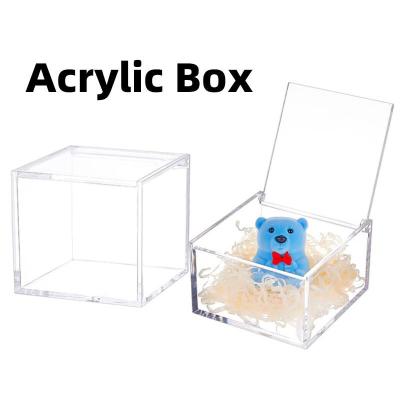China Custom Size Acrylic Figure Box Transparent Dustproof Display Case Stackable Blind Box with Lid for sale