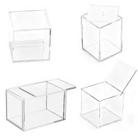 China Custom Made Countertop Acrylic Display Case Small Acrylic Box with Lid For Jewelry Storage Contanier for sale