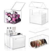 China Custom Made Countertop Acrylic Display Case Small Acrylic Box with Lid For Jewelry Storage Contanier for sale