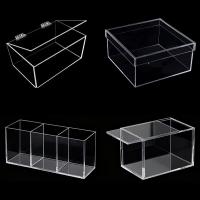 China Custom Made Countertop Acrylic Display Case Small Acrylic Box with Lid For Jewelry Storage Contanier for sale