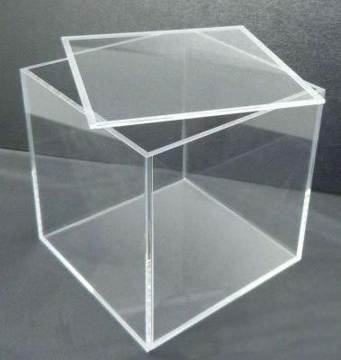 China Custom-sized Acrylic Plexiglass Display Cases Acrylic Rectangle Square Clear Plastic Box Candy Cube Box for sale
