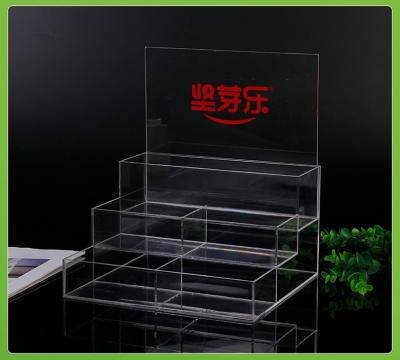 China Acrylic Multi-tier Display Rack 3 Tiers Storage Shelf Acrlic Display Stand Risers for Organizer for sale