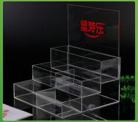 China Acrylic Multi-tier Display Rack 3 Tiers Storage Shelf Acrlic Display Stand Risers for Organizer for sale