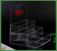 China Acrylic Multi-tier Display Rack 3 Tiers Storage Shelf Acrlic Display Stand Risers for Organizer for sale
