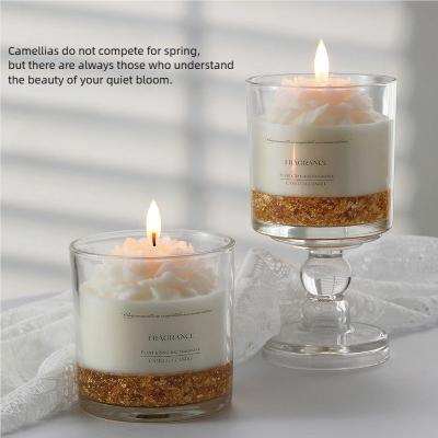 China Customization Floral Scented Candles Large Private Label Luxury Candles 410g for sale