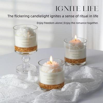 China Large Flower Scented Candles 410g Custom Made Scented Candles for sale