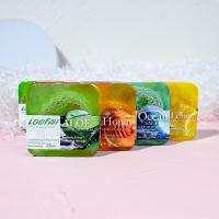 China Multi Scents Exfoliating Loofah Soap OEM / ODM Square Soap Bar for sale