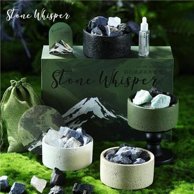 China 1580G Reed Diffuser Gift Natural Stone Diffuser Set For Dual Purpose Decor And Fragrance for sale