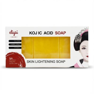 China Kojic Acid Skin Brightening Soap 3 Pack Turmeric And Vitamin C Soap for sale