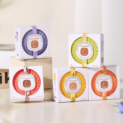 China 100g Private Label Bar Soap Small Round Guest Soaps For Hotel Amenities And Travel Kits for sale