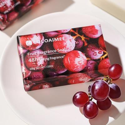 China 200g Weight Fruity Perfumed Soap with Gift Box Packaging and Multiple Fruit Fragrance Options for sale