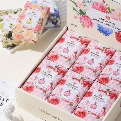 China Extra Large Perfume Bath Soap 248g Perfume Bar Soaps With Gift Box Packaging for sale
