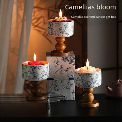 China Porcelain Cup Soy Scented Candle OEM Custom Scented Candle 200g For Luxury Gifts for sale