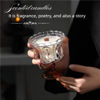 China Versatile Aromatherapy Scented Candle 160g Glass Jar Candle Portable for sale