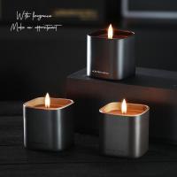 China 120g Square Jar Candle Versatile Candle Gift Sets Customization for sale